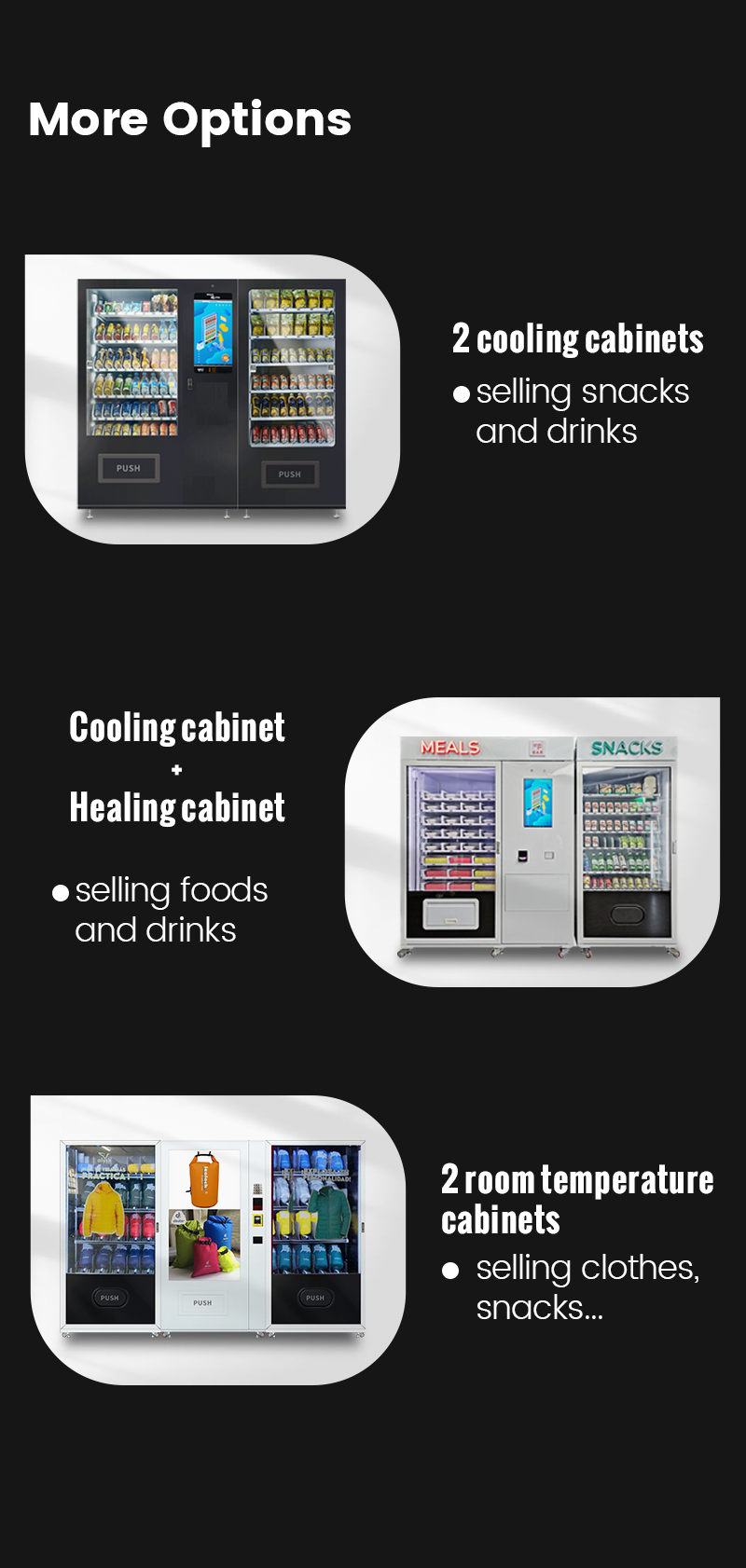 Three-in-One Big Capacity Combo Snack Vending Machine