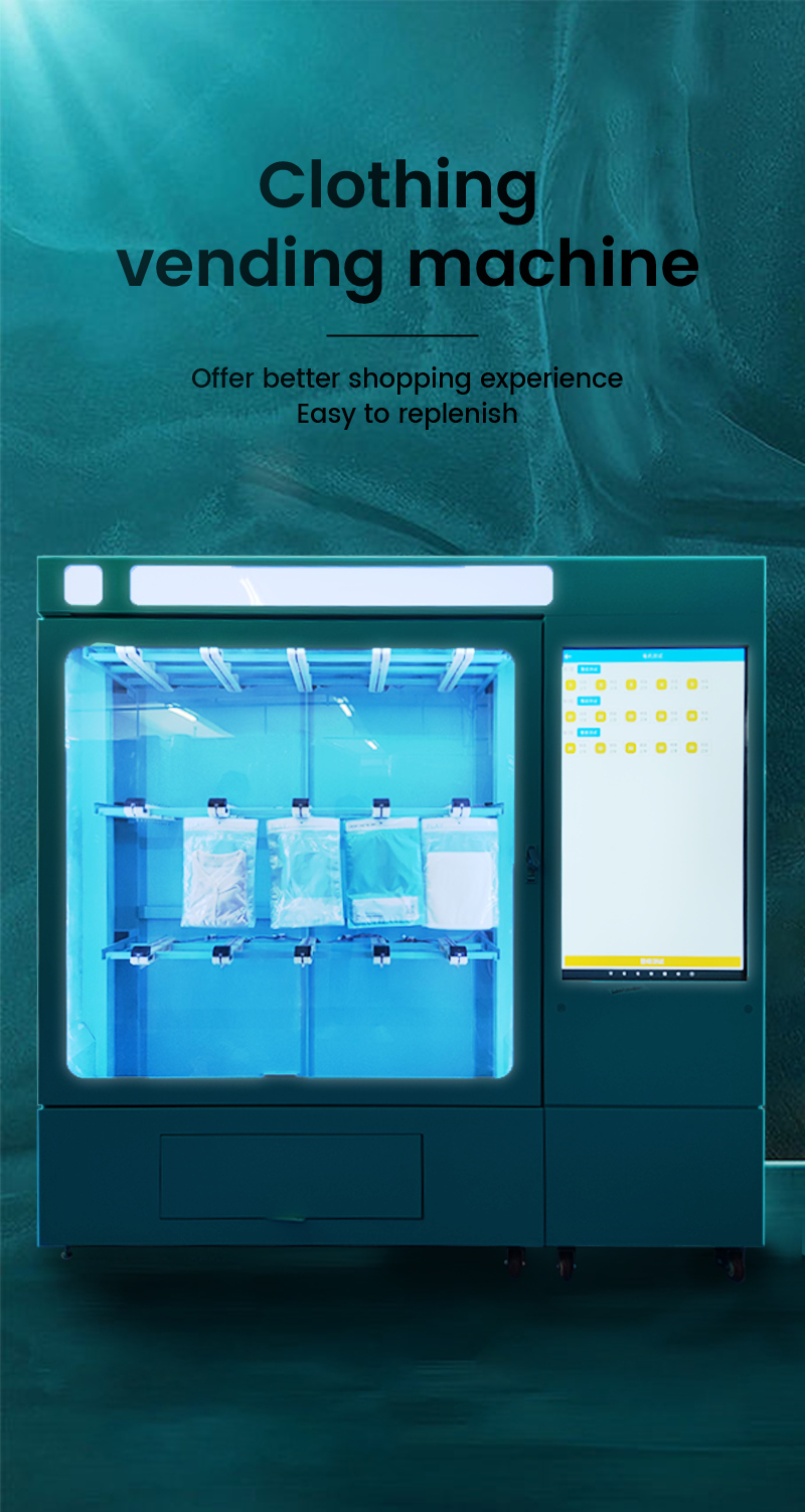 T-shirts Clothing Vending Machine Big Digital Touchscreen