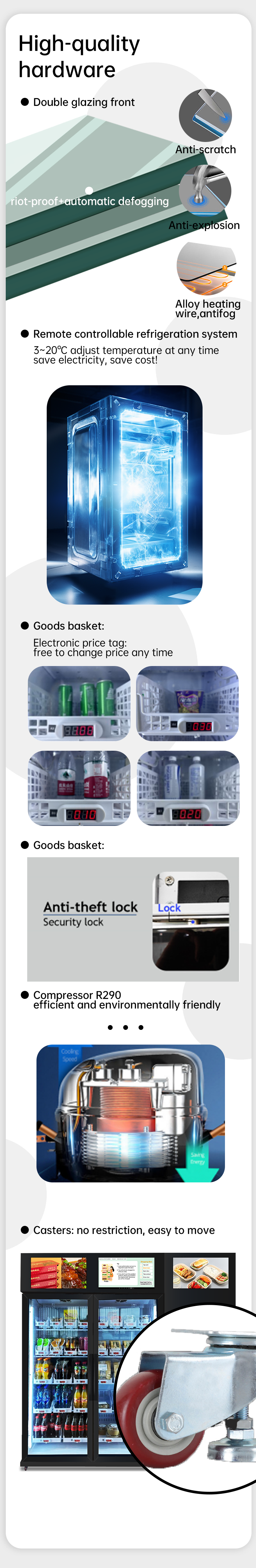 Food Vending Machine for Ready Meals with Microwave Ovens