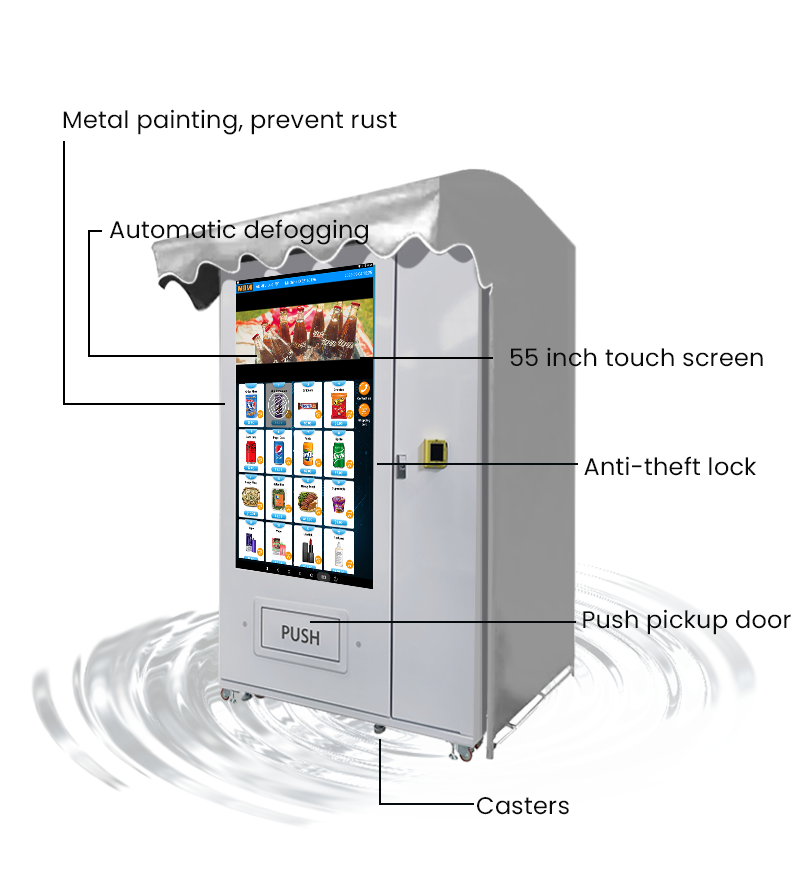 Outdoor Fully Touchscreen Smart Vending Machine