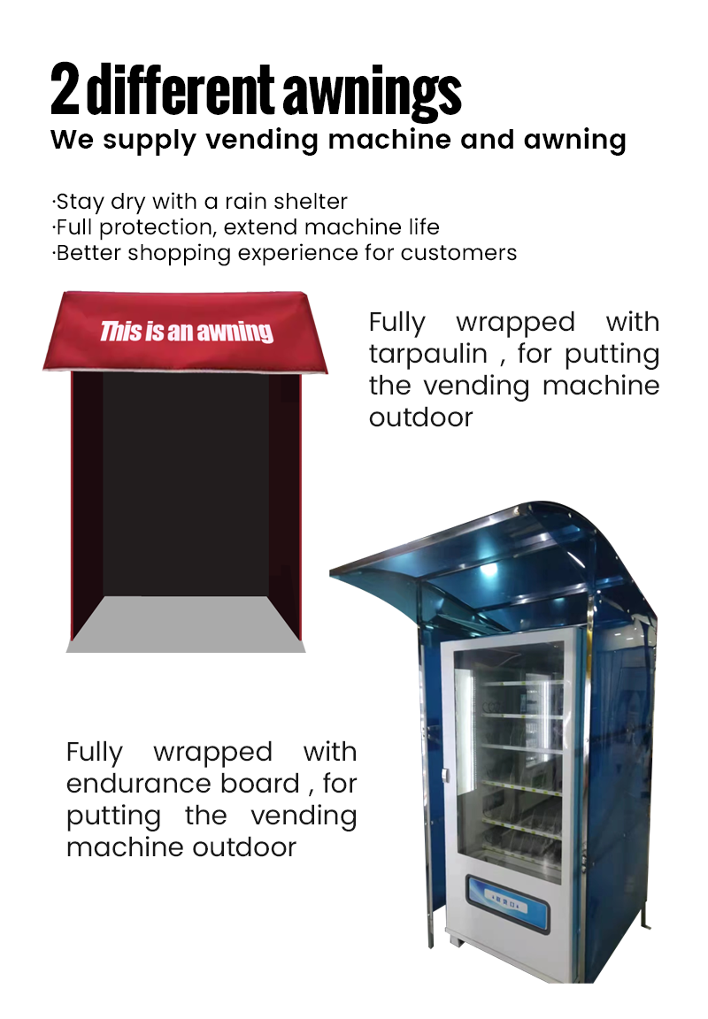 Outdoor Snacks Drinks Vending Machine with Shelter