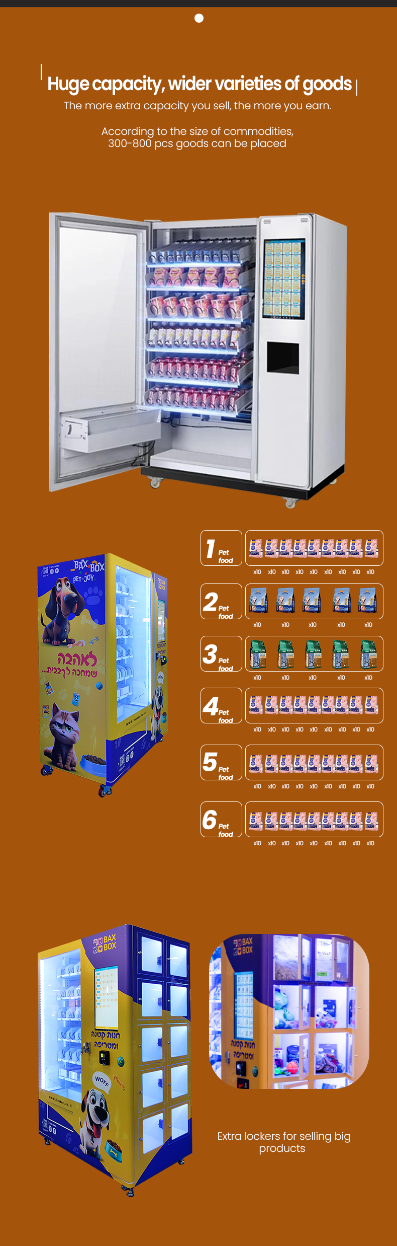 Pet Vending Machine for Dog Cat Food Snacks Wash