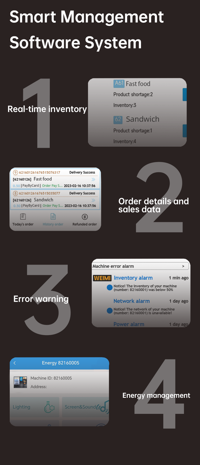 Meals and snacks vending machine with microwave elevator