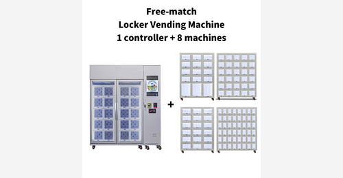 Free-match locker vending machine: 1 controller+8 machines