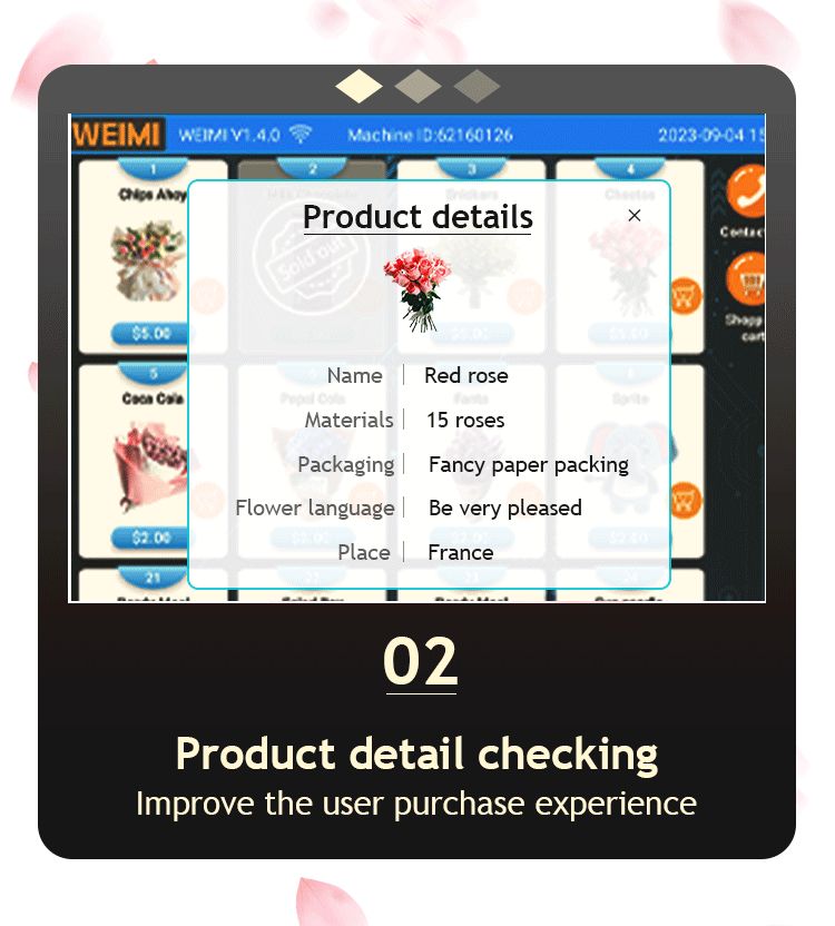 Refrigerated Bouquet Flower Vending Machine