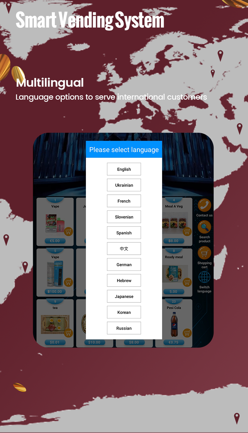 Outdoor Fully Touchscreen Smart Vending Machine