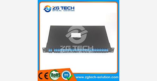 Divisor PLC 2x32 montado en bastidor de 1U y 19 pulgadas