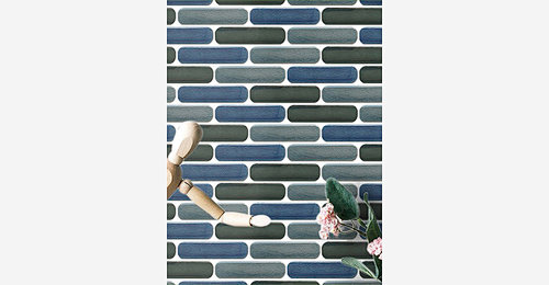 PILL SHAPE 26.5x100mm | matt white mosaic tiles Supplier-Elephome Ceramics