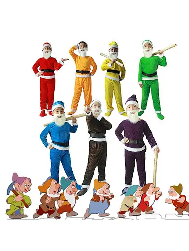 kids cosplay seven dwarfs group costume|leemoland.com