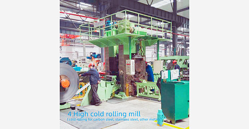 Single stand reversible 4 high cold rolling mill