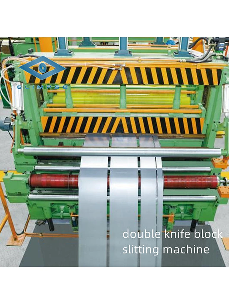 Double knife block steel slitting machine