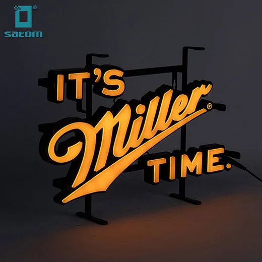 Bar club beer miller lite neon sign - beer neon signs wholesale Satom®