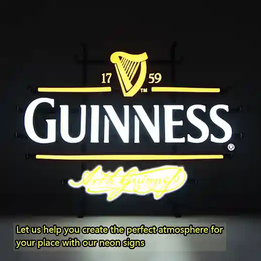 Bar Club Shopping Mall Beer Neon Sign Manufacturer For Guinness