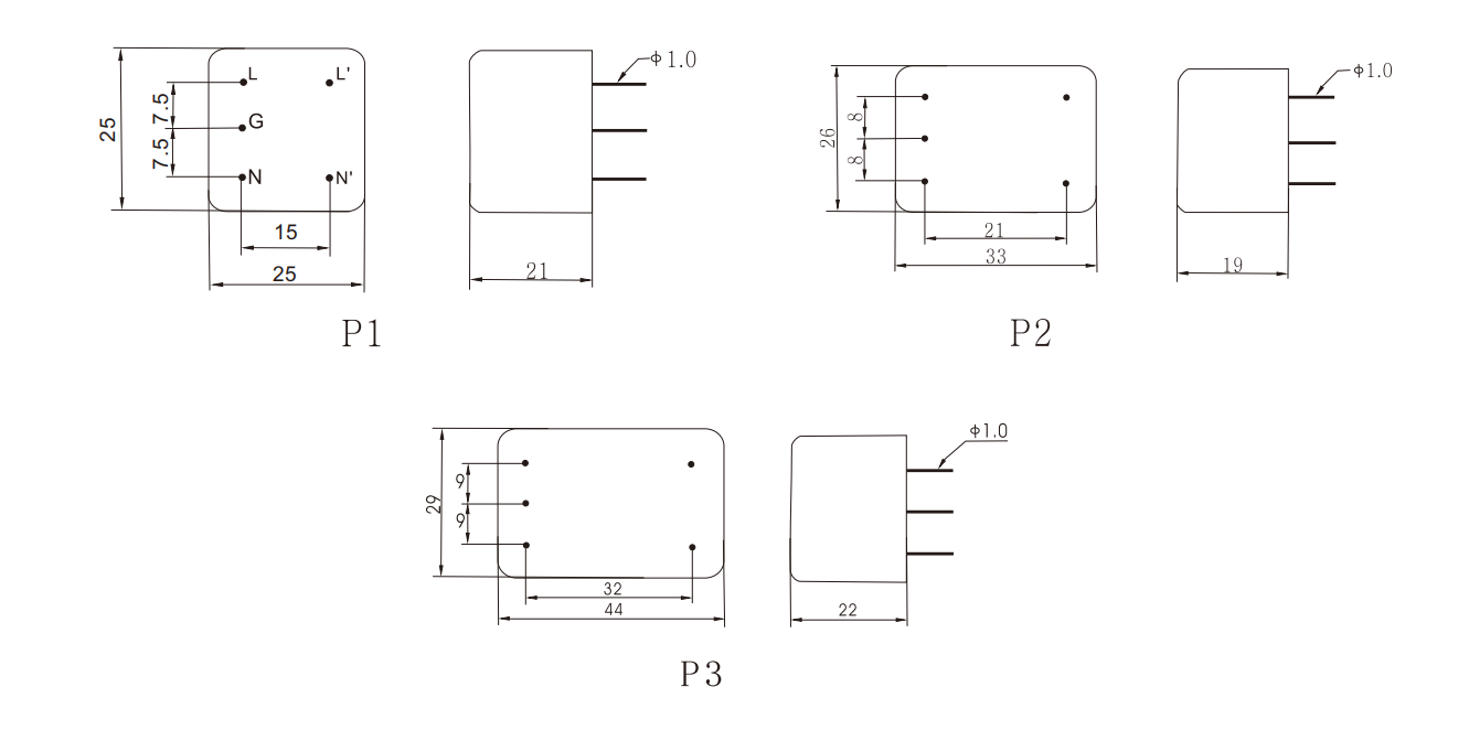P Series Pin EMI Filters - DOREXS
