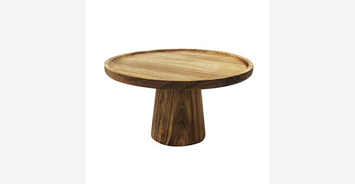 acacia wood cake stand , - Natural House