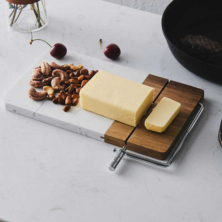 marble and wood cheese slicer board | Natural House