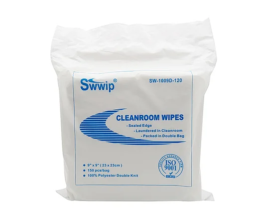 120gsm 9x9 inch 100% polyester cleanroom wiper | Swwip