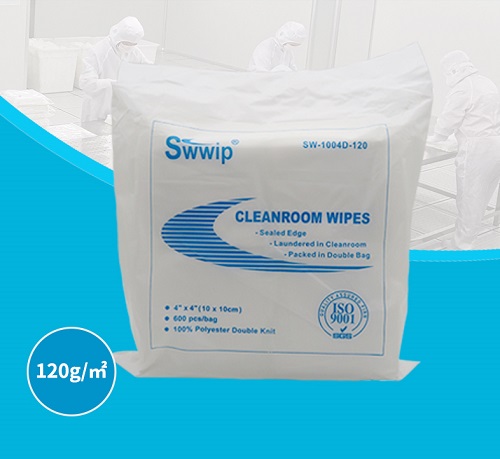 4inch polyester cleanroom cloth | 120gsm wiper - Swwip