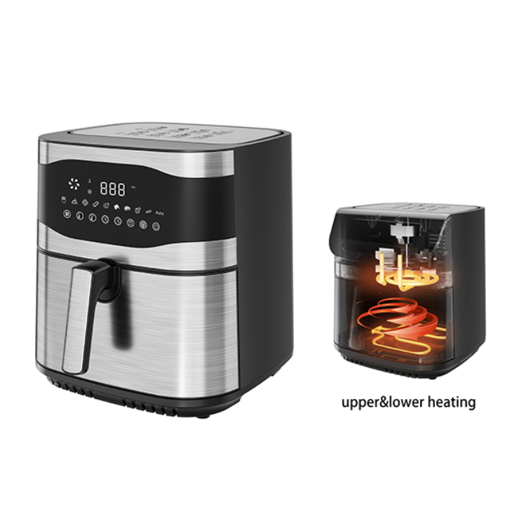 12 in 1 upper lower heating 9l air fryer with rack