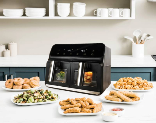 This double compartment air fryer is amazing