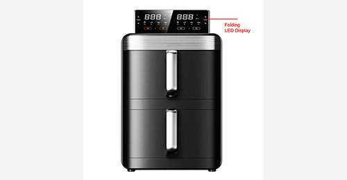 front folding LED sensor touch control 2 pots 11l air fryer