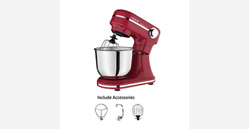 red 5L 12-speed dough stand mixer with pulse function