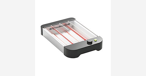 removable electric bread flat toaster with top button