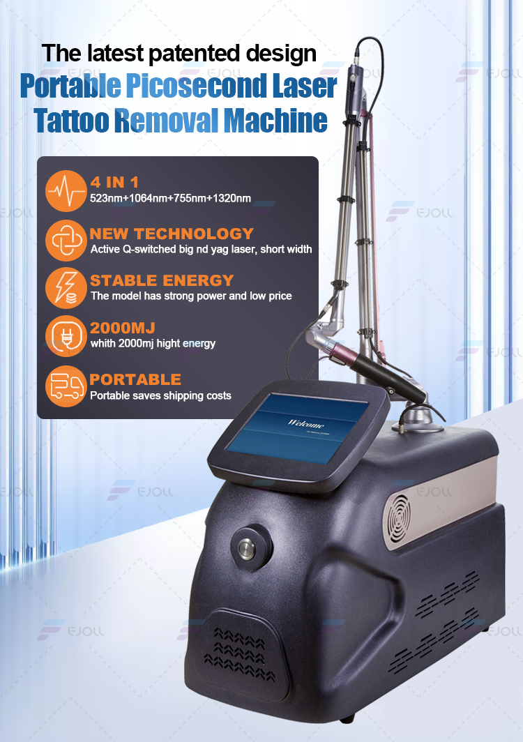 Portable Ultra Picolris Picosecond Laser Tattoo Removal Machine