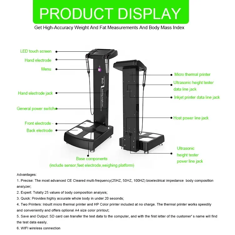 3d Body Analyzer Composition Skin Analyzer Machine