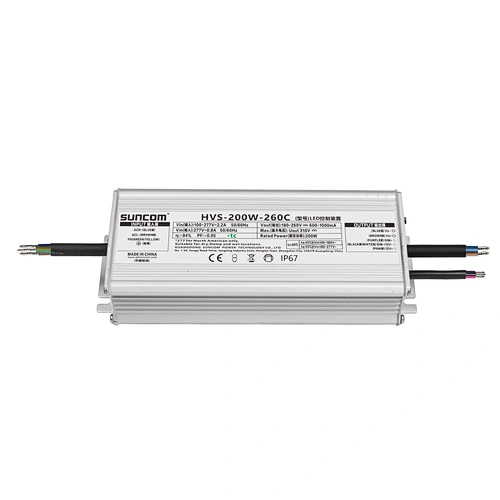 HVS High Quality 200W Output 180-260V LED Street Light Driver
