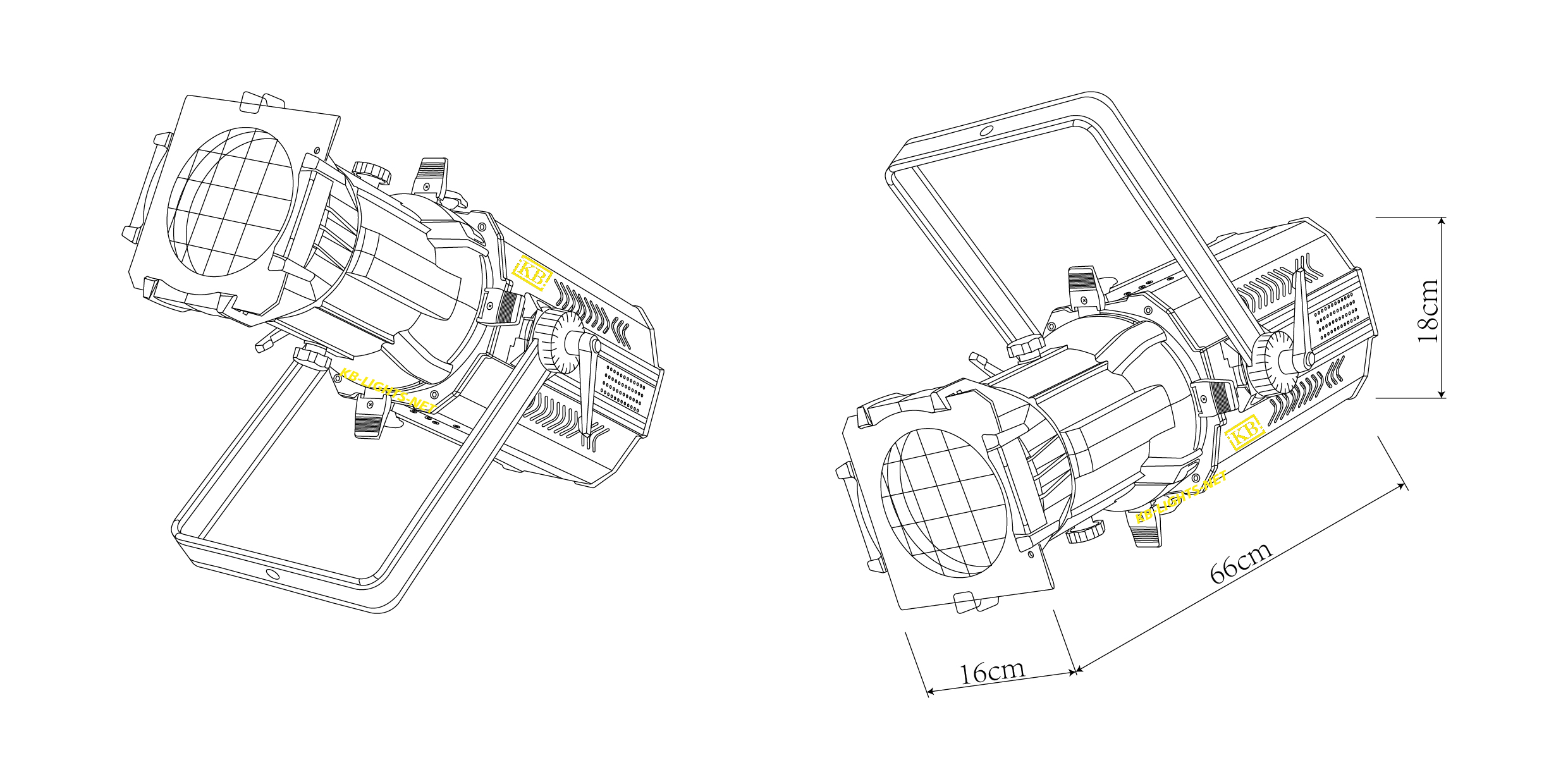 Best stage light led LEKO profile in 2024 KB lighting