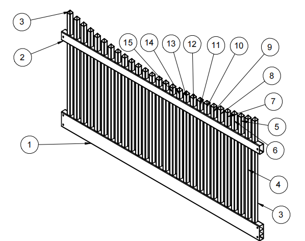 Yardsmart,1-1/2” SQUARE PICKETS SCALLOPED TOP,white pvc