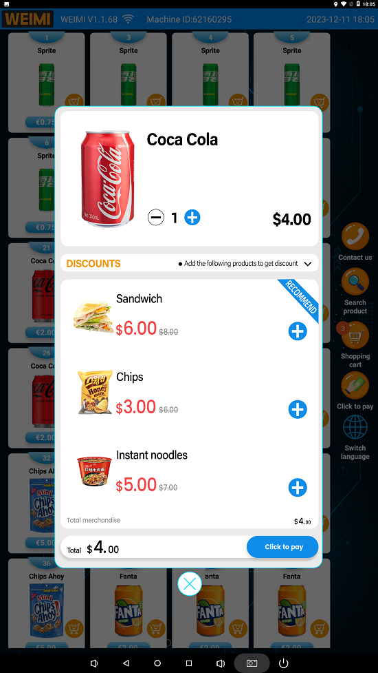 Weimi Smart Vending Snack and Drink Vending in the USA