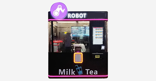 bubble tea vending machine with automatic smart robot arm