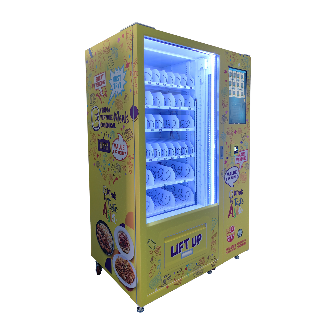 Weimi hot food vending machines with elevator in Singapore
