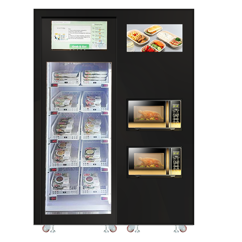 smart fridge pre made meal vending machine with microwave