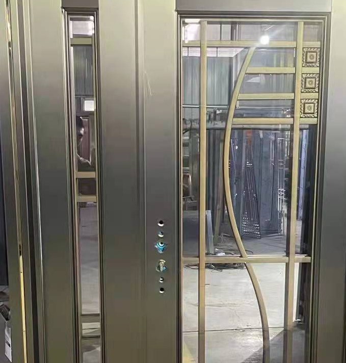 Modern Stainless Steel Entry Doors with Glass | Top Victory