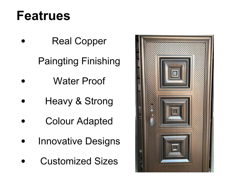 3D Patterned Premium Solid Steel Doors Bulk Sale | China Factory
