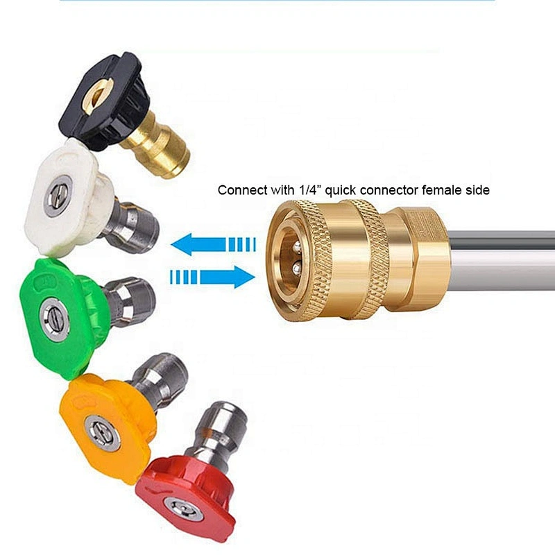 Car washer quick connect spray nozzle tip high pressure five 5 color ...
