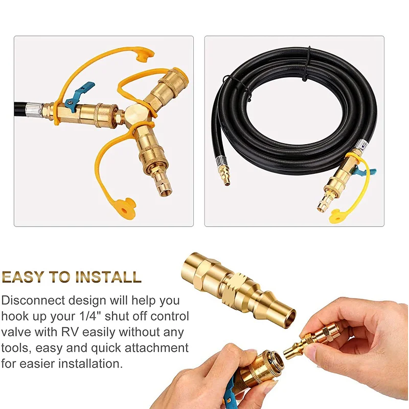 High Pressure Quick Connect Quality Brass Color Stainless Steel Adapter ...