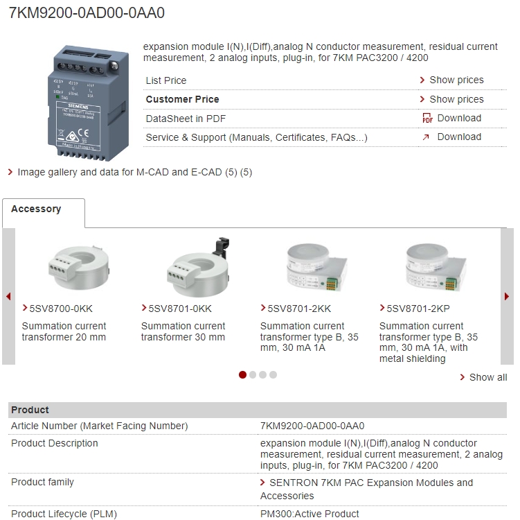 7KM9200-0AD00-0AA0 expansion module measuring instrument China Supplier