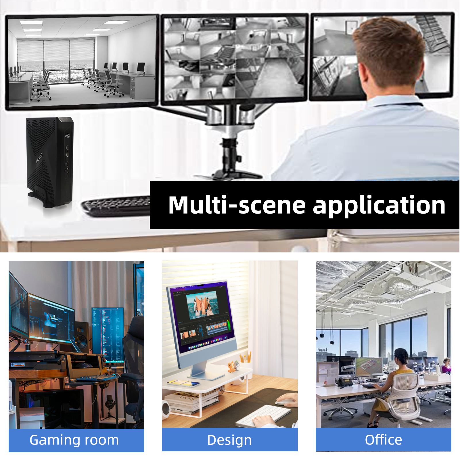 Gamer PC 13th GTX 1650 GDDR5 Core i3 i5 i7 Mini Gaming Computer