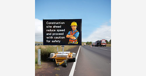 variable message sign core board , Mobile Solar LED Digital Ad Trailer ...