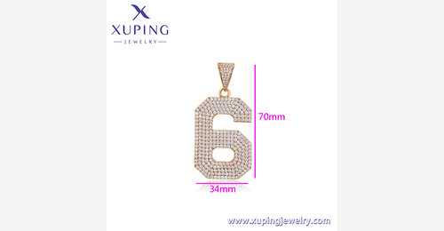 Gold Number 6 Pendant Factory with Custom Service