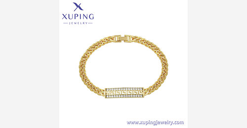 Wholesale Xuping 18K Gold Color Cuban Link Braclet
