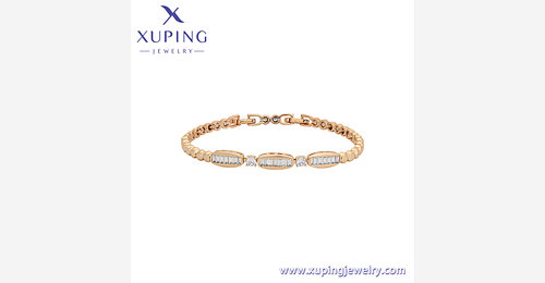Wholesale Xuping 18K Gold Color Diamond Cut Bead Bracelace