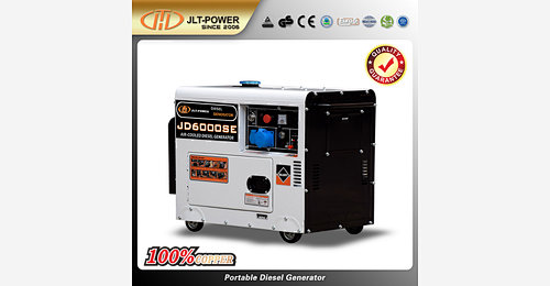 Portable electric start silent diesel generator 6000W