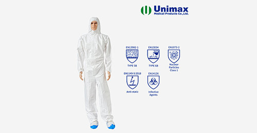 type 5B coverall,type 6B coverall,UnimaxMedicalProduct