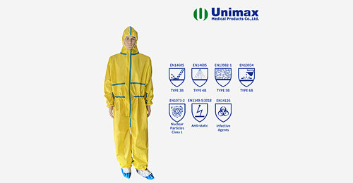 type 3B/4B coverall,type 5B/6B,UnimaxMedicalProduct