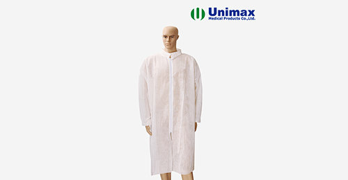 non-woven lab coat,lab coat with zipper,UnimaxMedical